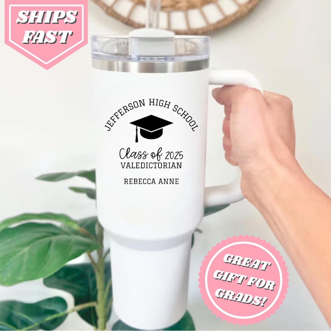 Custom Graduation Tumbler, Valedictorian Tumbler, Personalized 40oz ...