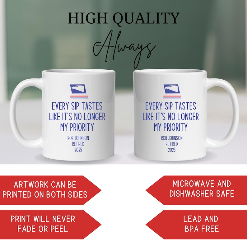 Postal Worker Retirement Mug, Mail Lady Retirement Gifts, Mailman Gift ...