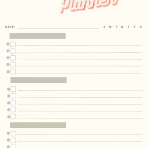 Checklist Planner Printable & Fillable / Daily to Do List Template - Etsy