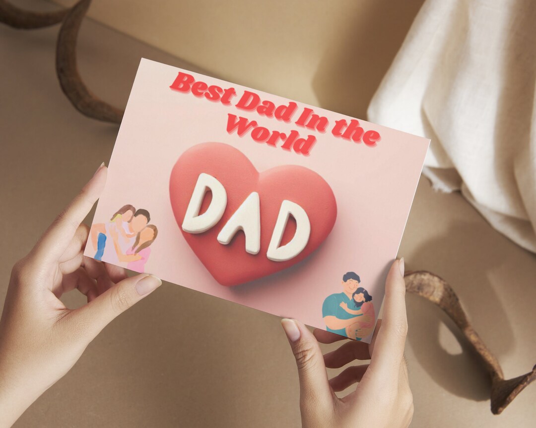 Father's Day Card / Father's Day Card Gift Card / 6 Different Card ...