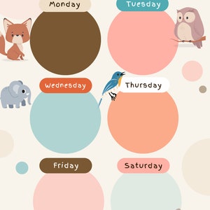 Printable Nature Themed Award Chart Child Behavior Chart Instant ...