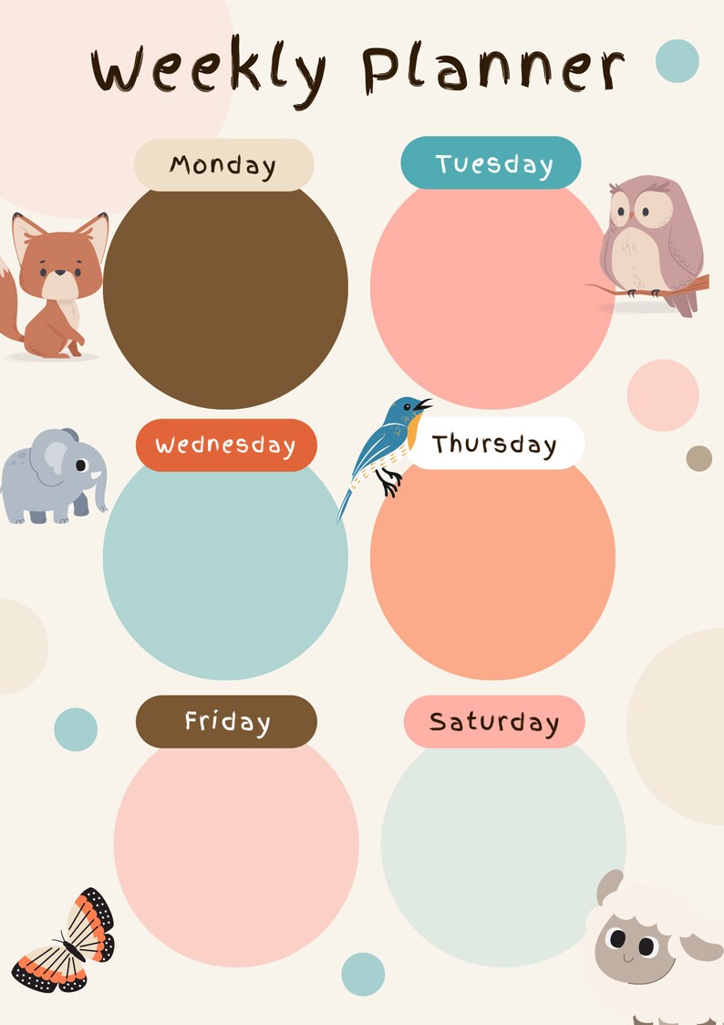 Printable Nature Themed Award Chart Child Behavior Chart Instant ...