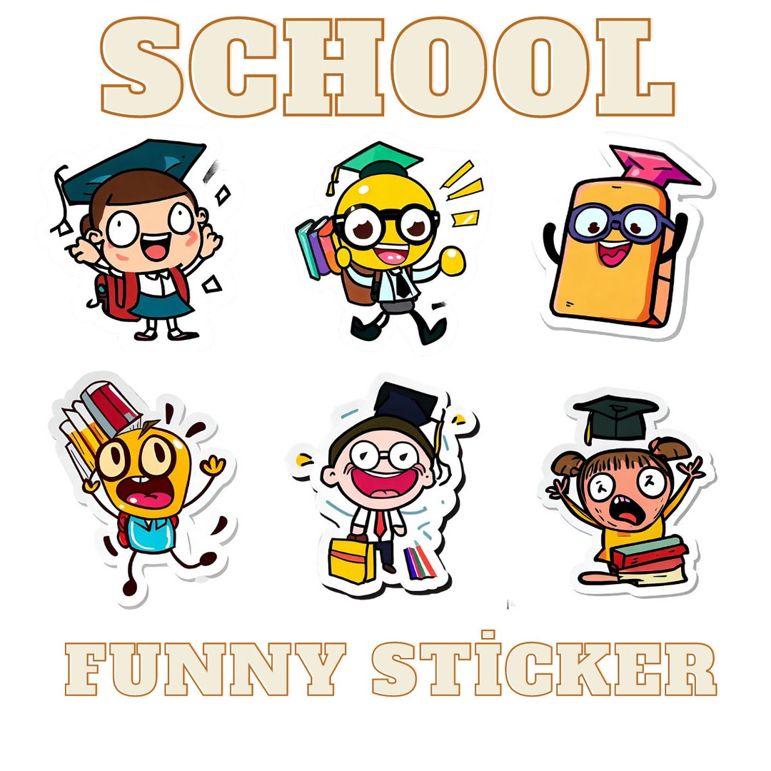 Back to School Funny Sticker Sheets Printable / PDF Downland - Etsy