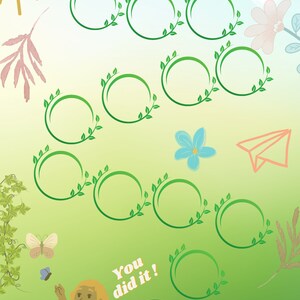 Printable Nature Themed Award Chart Child Behavior Chart Instant ...