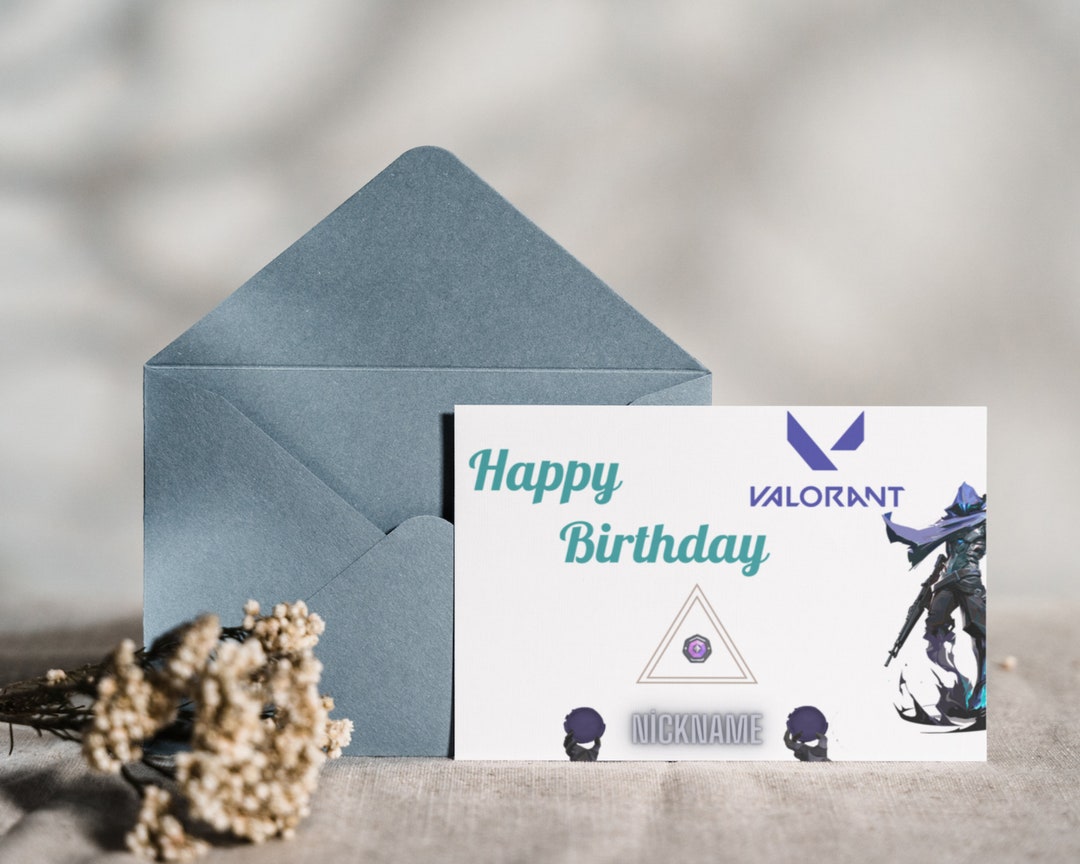 Valorant Omen Themed Birthday Card - Etsy
