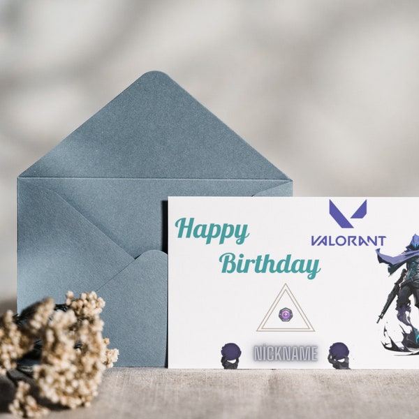 Buy Valorant Birthday Card Online In India - Etsy India