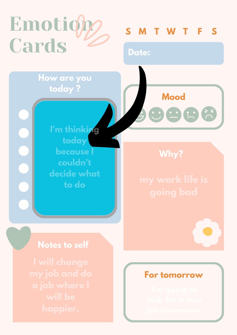 Mental Health Digital Emotion Cards - Etsy