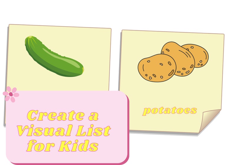 Fruits and Vegetables Flashcards / Create a Visual Shopping List /for ...