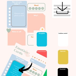 Mental Health Digital Emotion Cards - Etsy