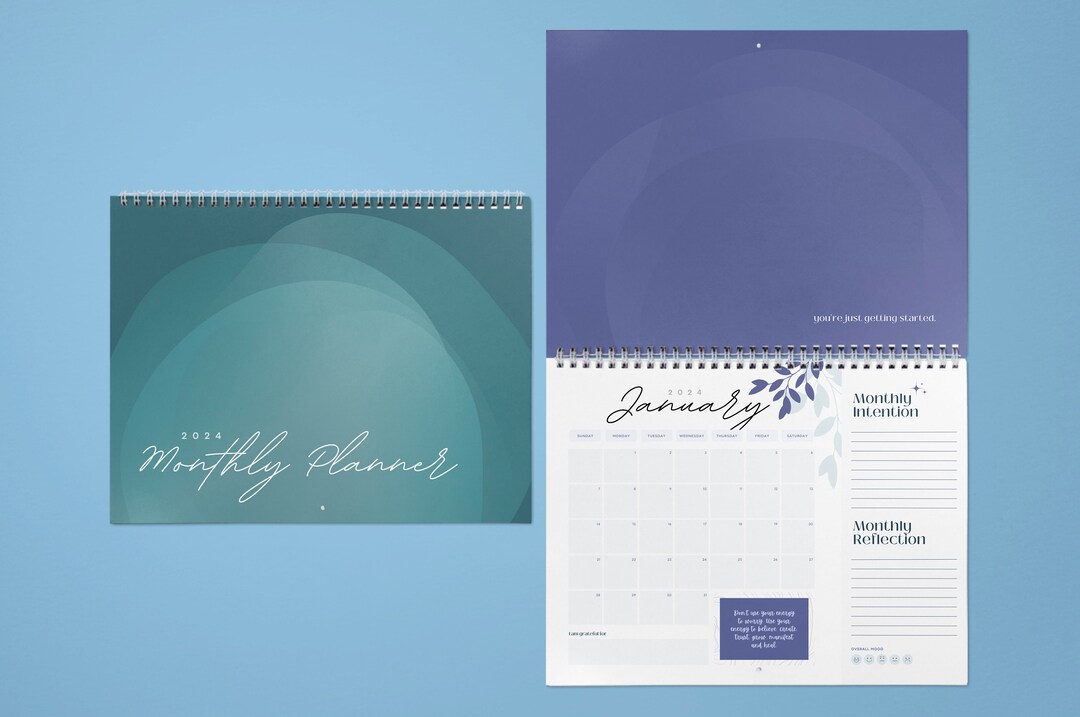 2024 Monthly Planner Canva Template - Etsy