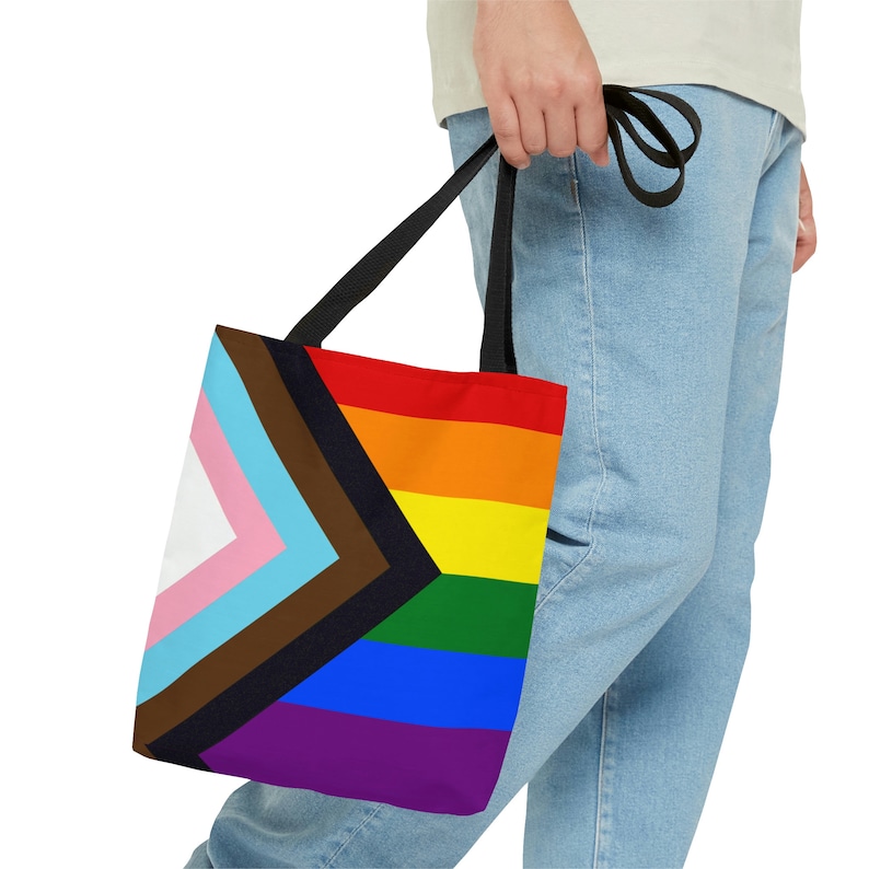 Progress Pride Rainbow Flag LGBTQ Pride Tote Bag - Etsy
