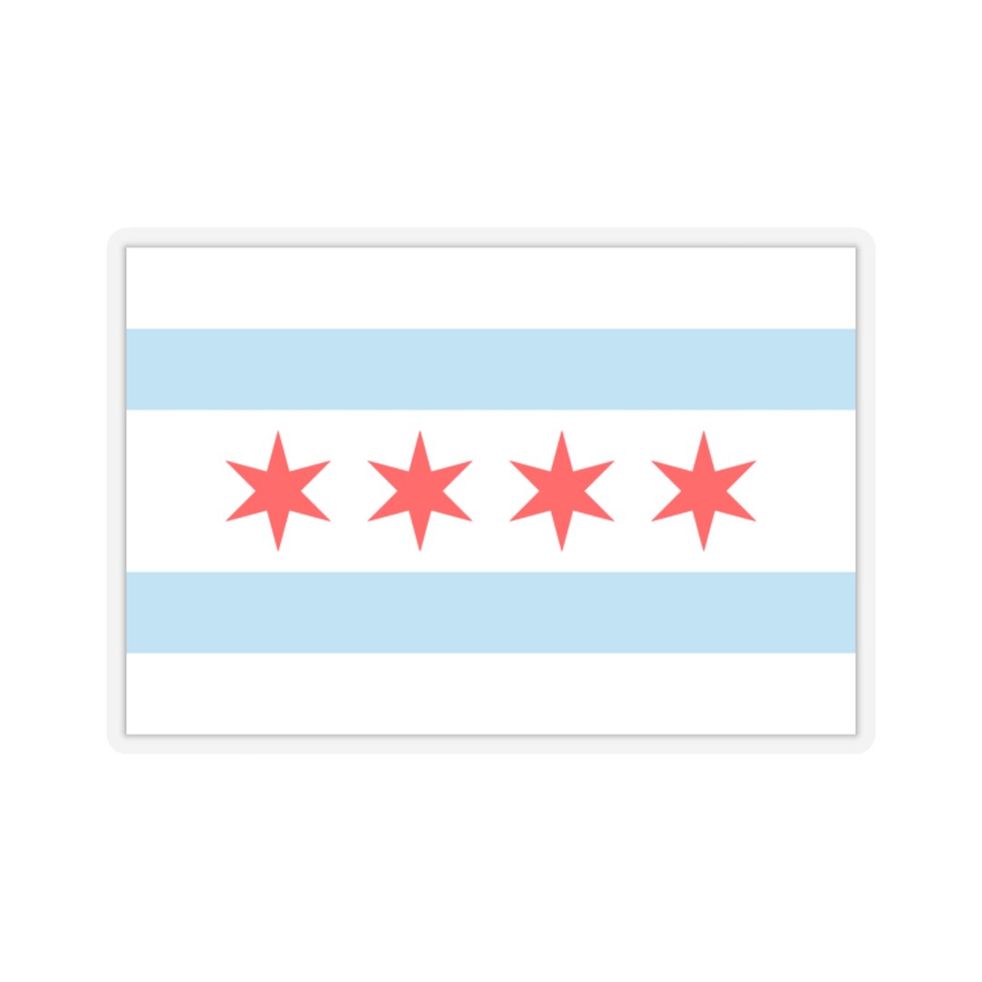 Chicago Flag Stickers - Etsy