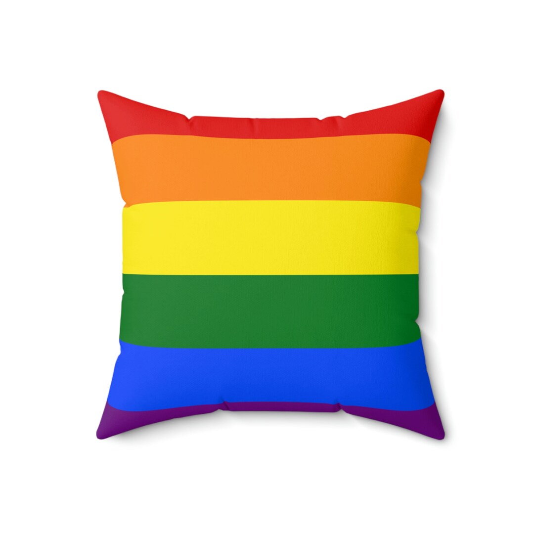 Rainbow Flag LGBT Pride Square Pillow - Etsy