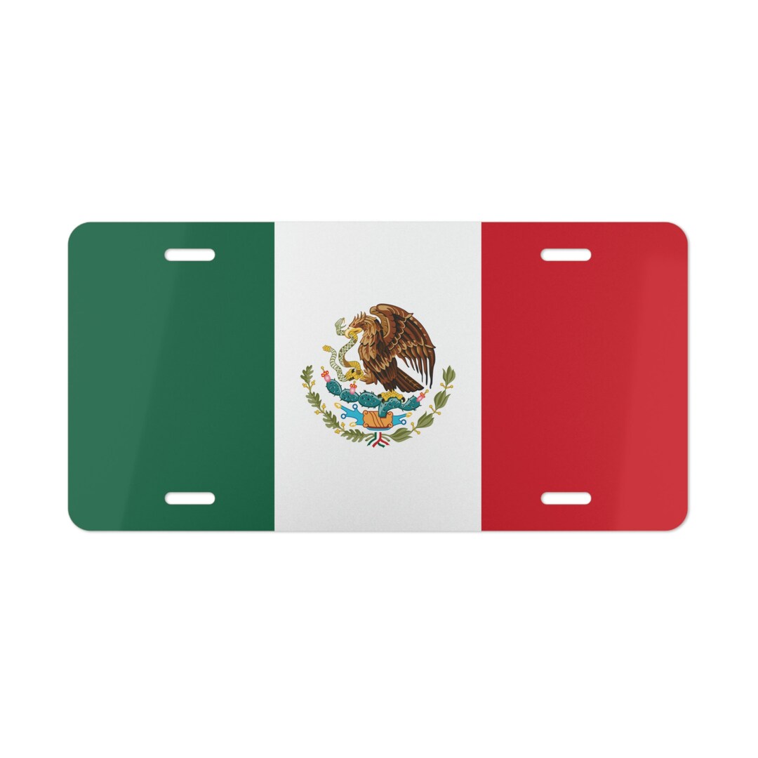 Mexico Flag Car Custom License Plate Tag - Etsy