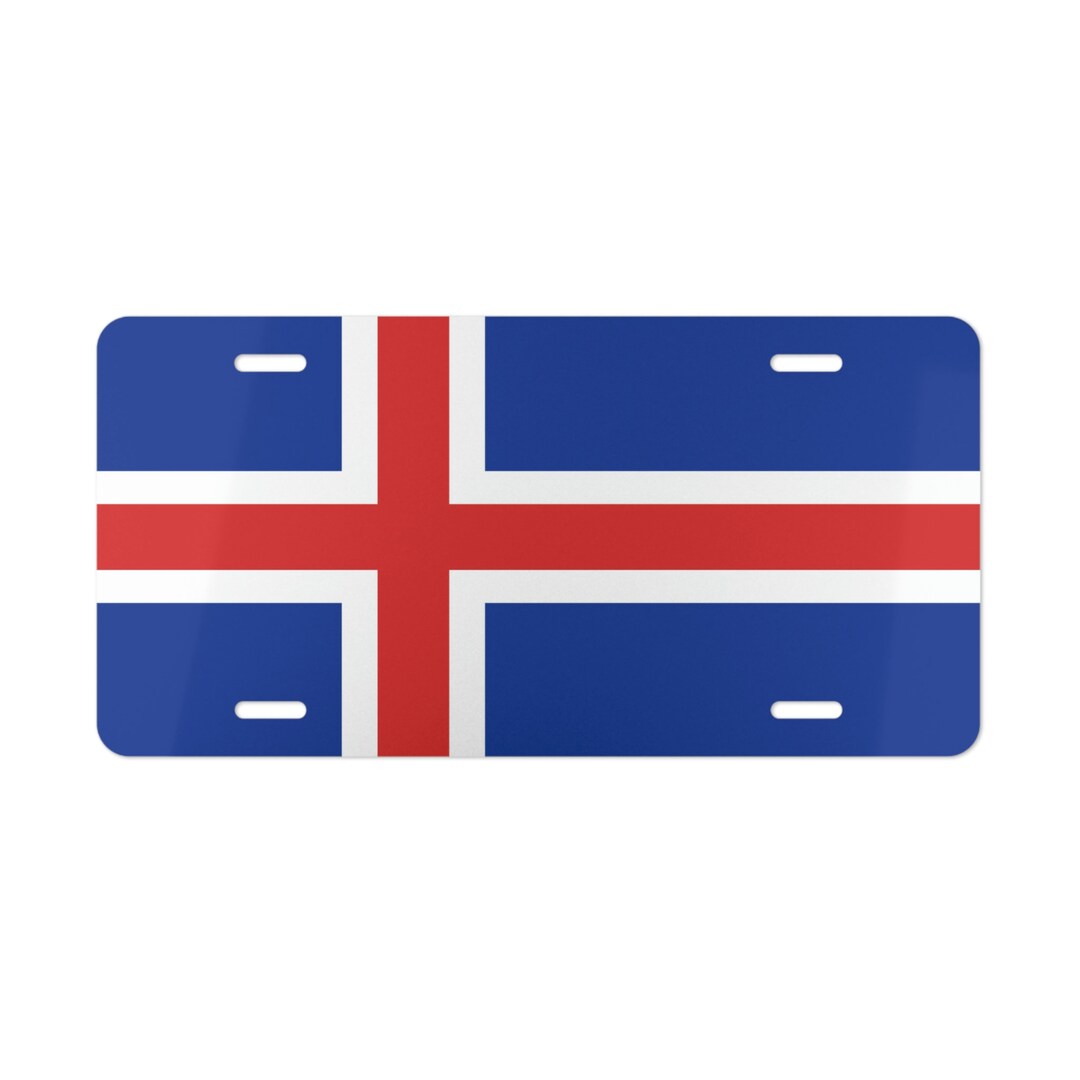 Iceland Flag Car Custom License Plate Tag - Etsy