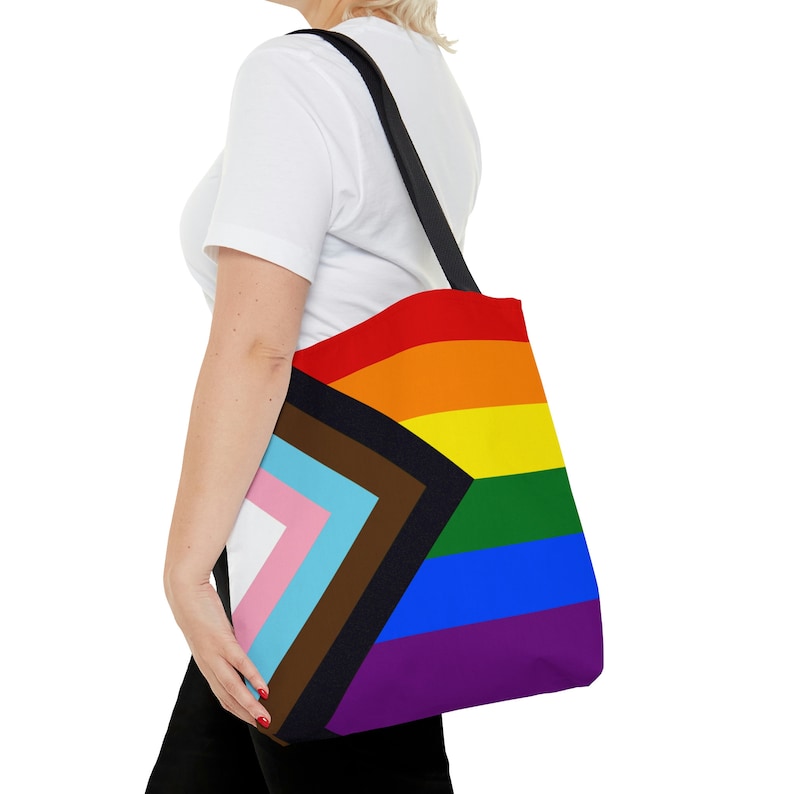 Progress Pride Rainbow Flag LGBTQ Pride Tote Bag - Etsy