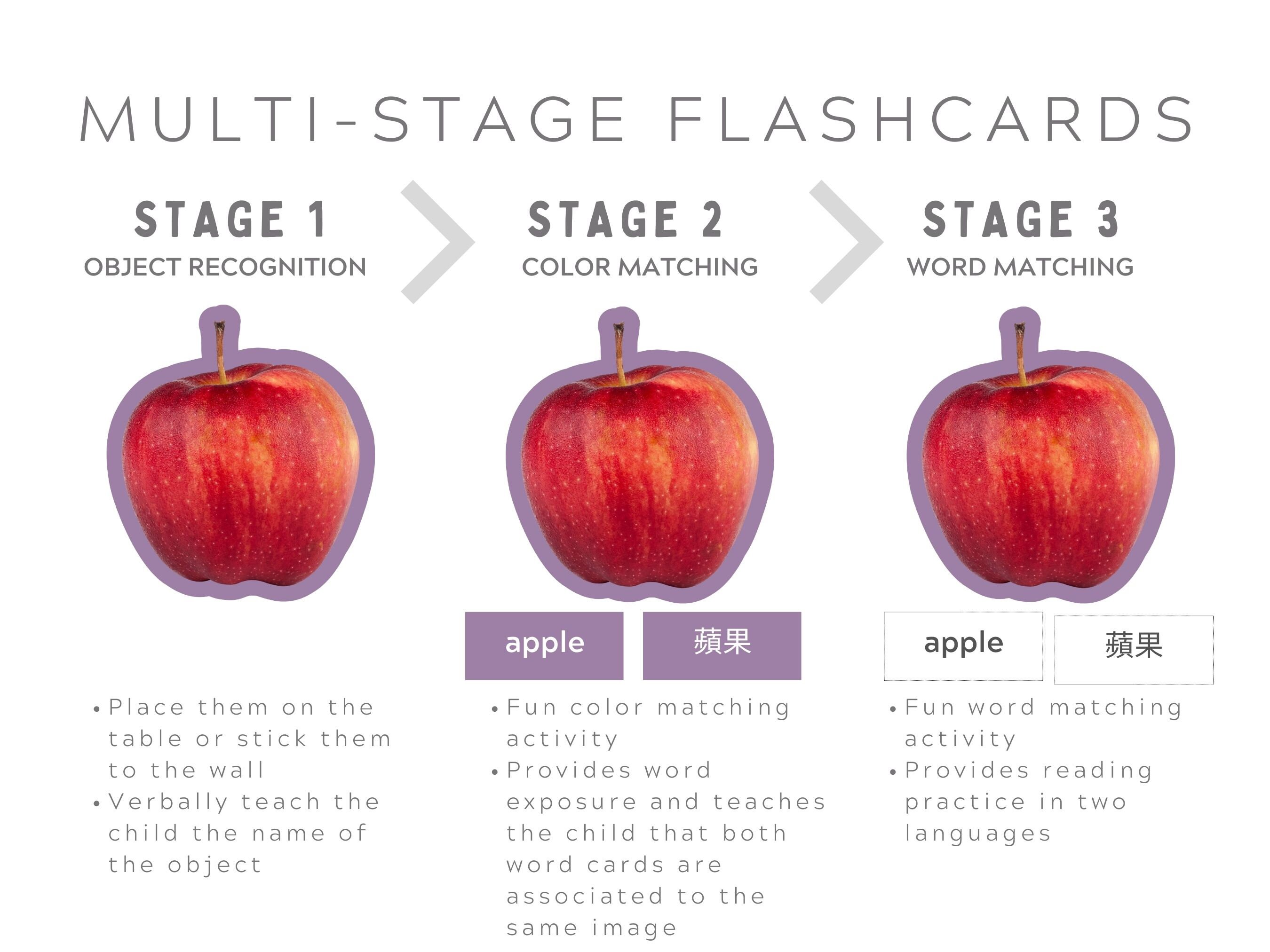 36 Fruit Flashcards in Cantonese With Real Pictures. Traditional ...