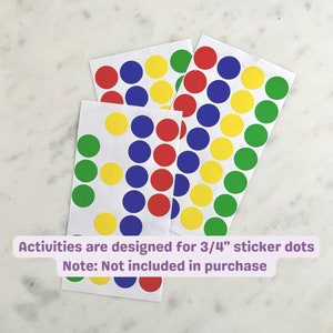 Dot Sticker Activity Bundle for Toddlers and Preschoolers. 34 Printable ...