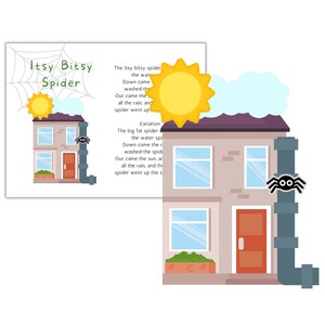 Itsy Bitsy Spider Printable Props. Nursery Rhymes, Baby, Preschool and ...