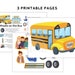 Wheels on the Bus Printable Props. Nursery Rhymes, Baby and Toddler ...