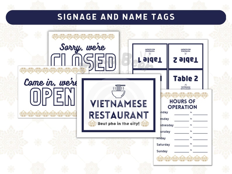 Vietnamese Restaurant Pretend Play Bundle. Learn Vietnamese Cuisine ...