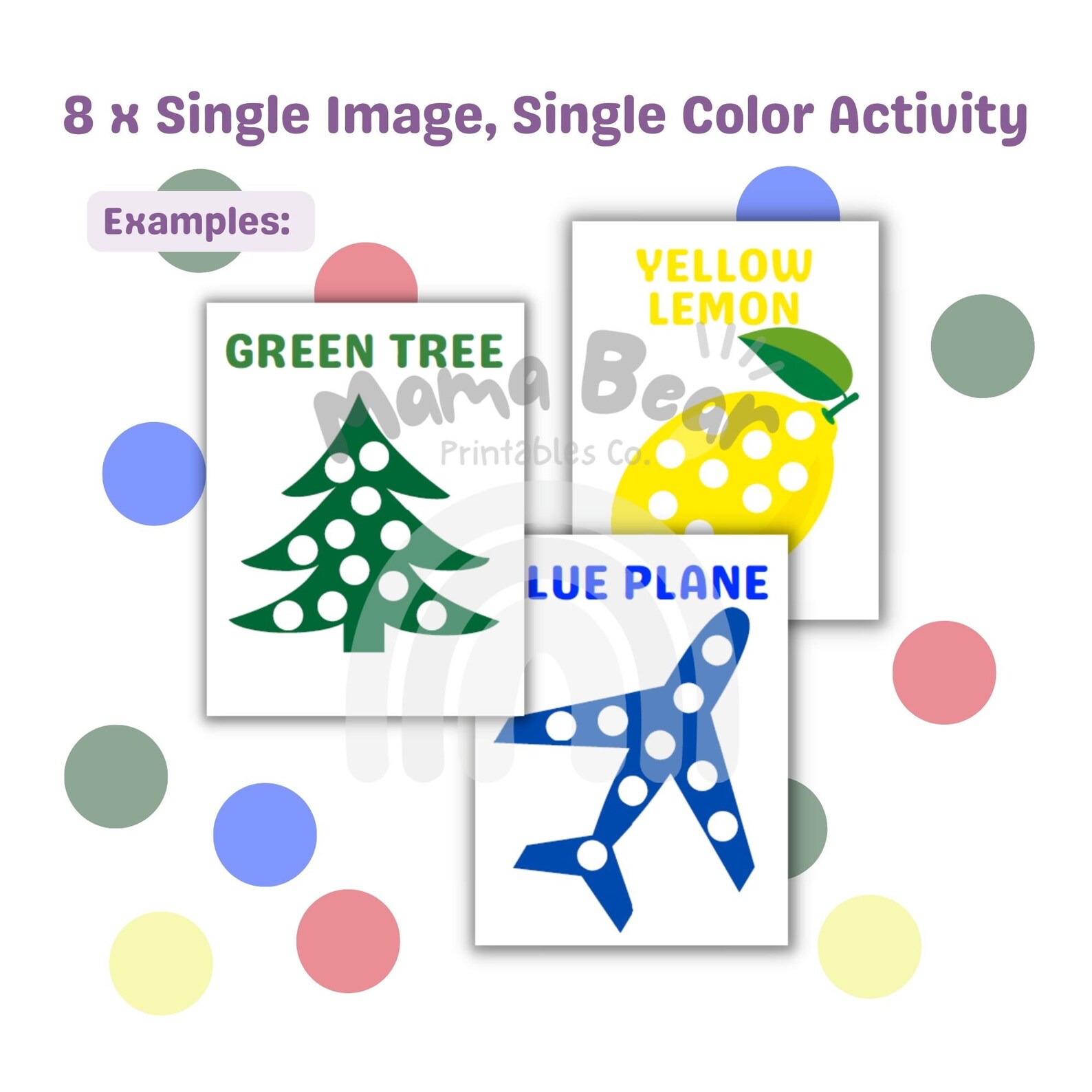 Dot Sticker Activity Bundle for Toddlers and Preschoolers. 34 Printable ...