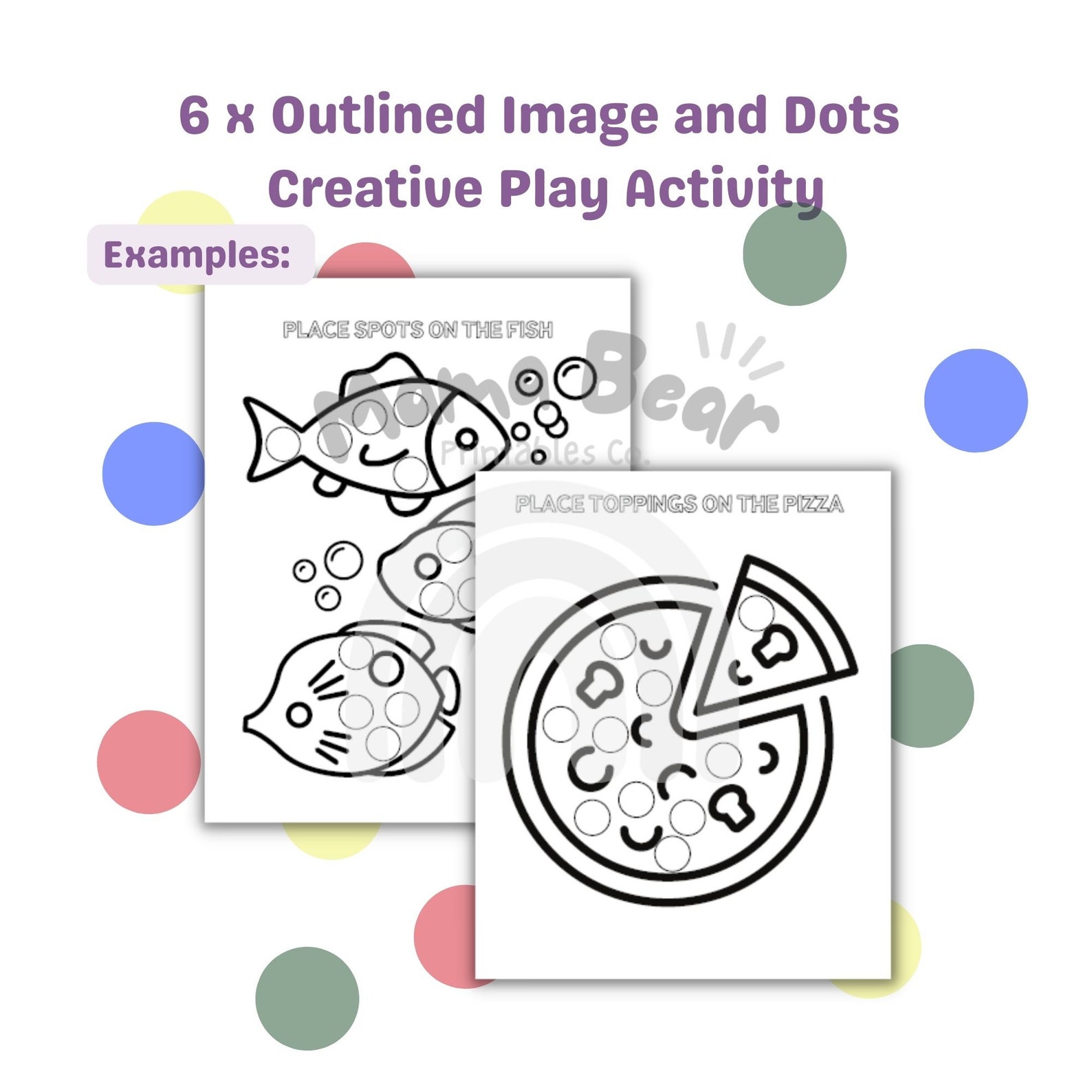 Dot Sticker Activity Bundle for Toddlers and Preschoolers. 34 Printable ...