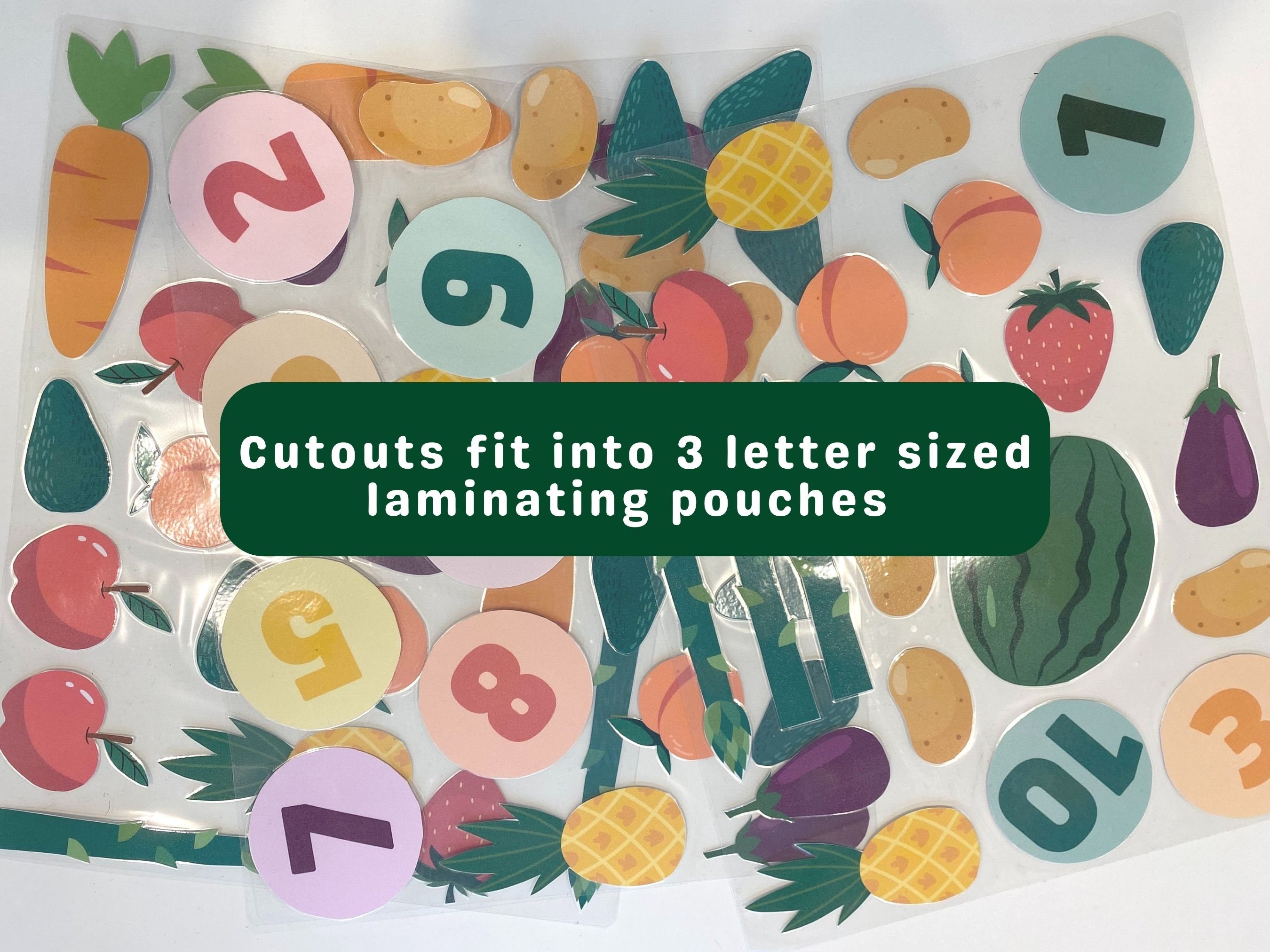 Count and Match Fruits and Vegetables. Learn to Count. Harvest and ...