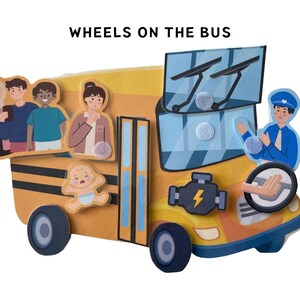 Bundle of 5 Nursery Rhyme Props. Wheels on the Bus, Old Macdonald, 5 ...