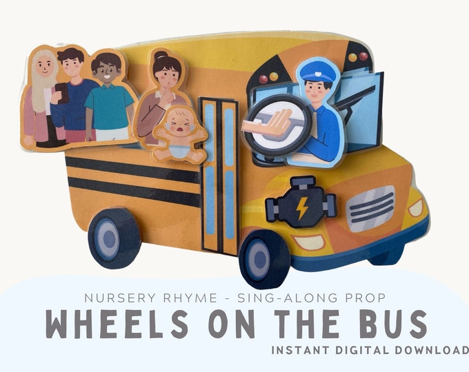 The Wheels on the Bus Printable Visual Matching Activity. Circle Time ...