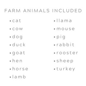15 Farm Animals Flashcards and Poster With Real Pictures. Montessori ...