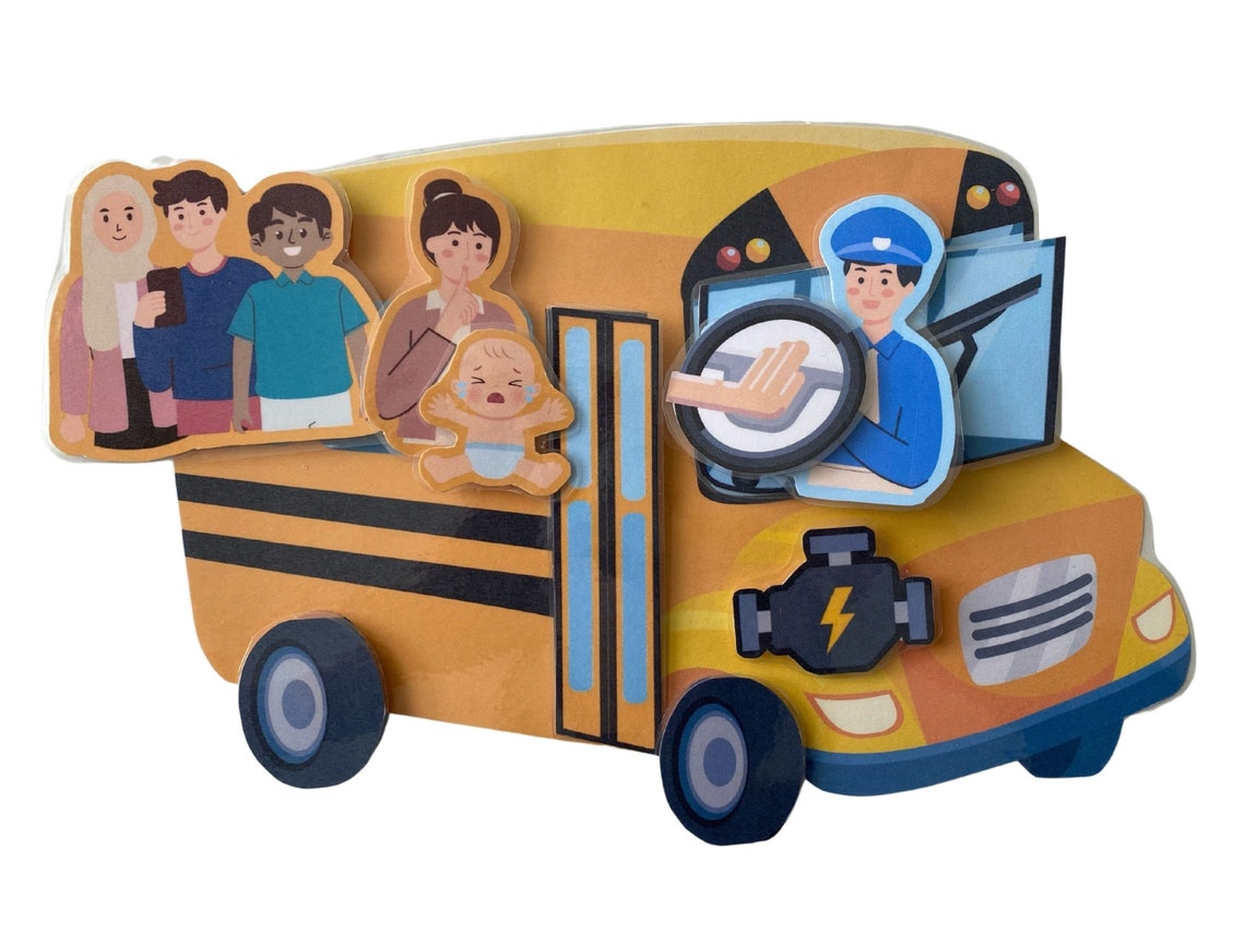 Wheels on the Bus Printable Props. Nursery Rhymes, Baby and Toddler ...