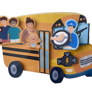 Wheels on the Bus Printable Props. Nursery Rhymes, Baby and Toddler ...