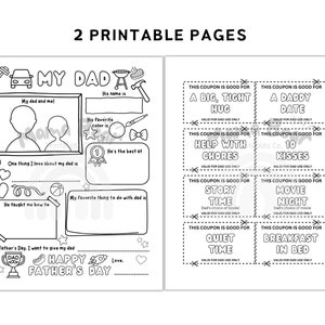 Father’s Day Printable Coloring Page and Coupons. Fill in the Blank ...