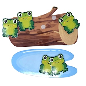 Five Little Speckled Frogs Printable Props. Nursery Rhymes, Baby and ...