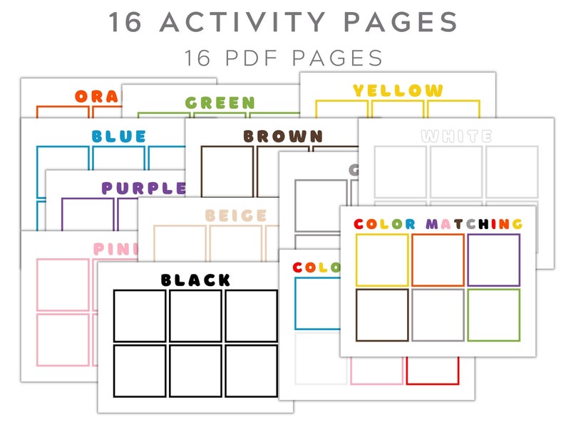 Color Sorting Activity. Color Matching Cards. Toddler, Preschool ...
