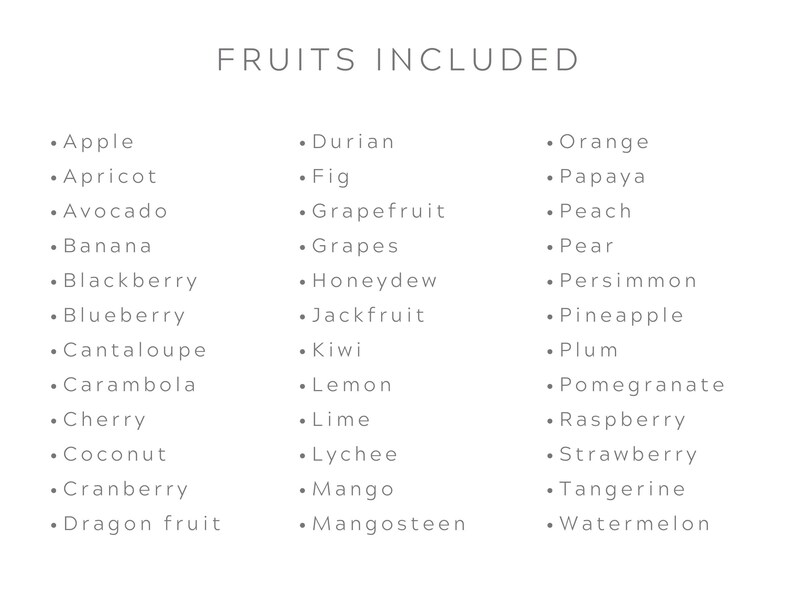 36 Fruit Flashcards in Cantonese With Real Pictures. Traditional ...