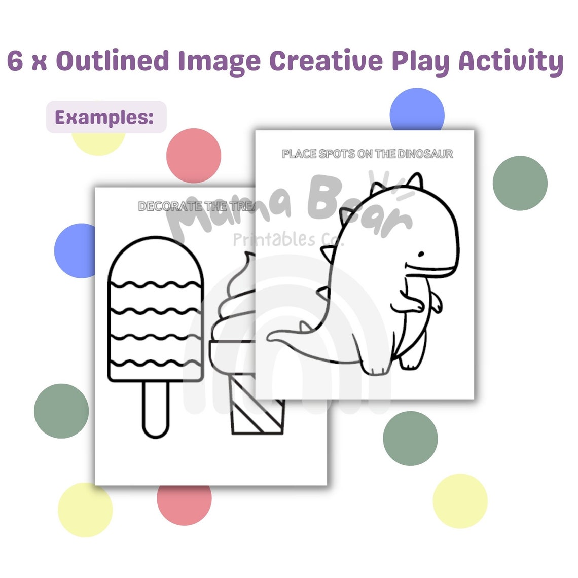 Dot Sticker Activity Bundle for Toddlers and Preschoolers. 34 Printable ...