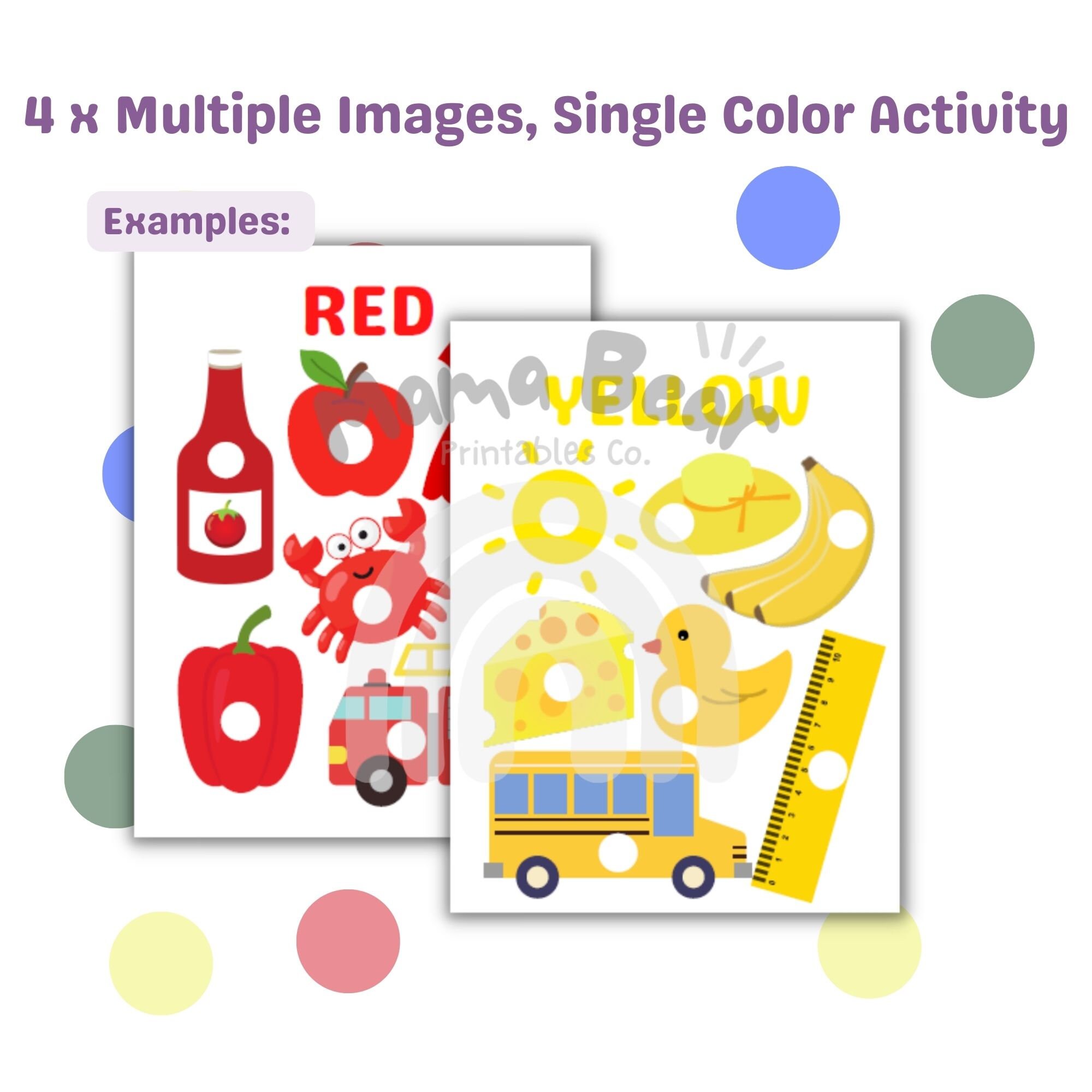 Dot Sticker Activity Bundle for Toddlers and Preschoolers. 34 Printable ...