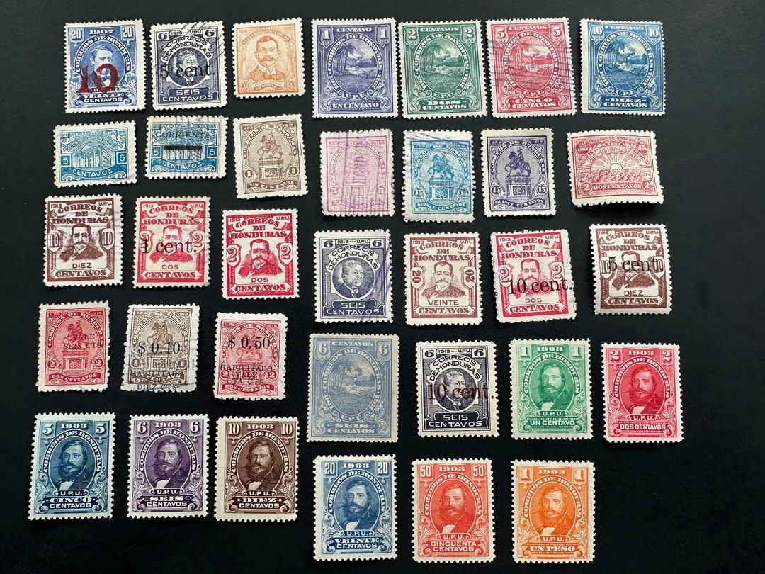 34 Honduras Vintage Stamps Issued in 1903-1919 - Etsy