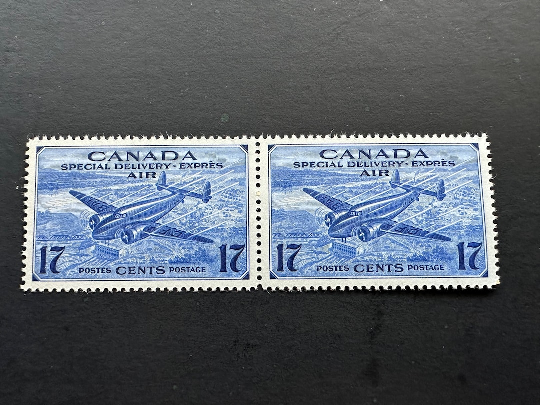 2 Canada Mint Vintage Special Delivery Airmail 1946 Stamps - Etsy