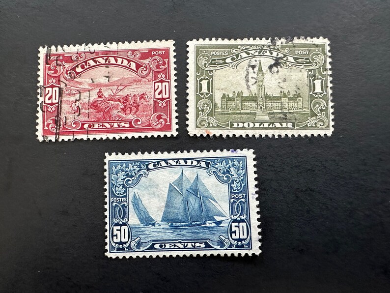 3 Canada Stamps Issued in 1929 Featuring Parliament and Bluenose - Etsy