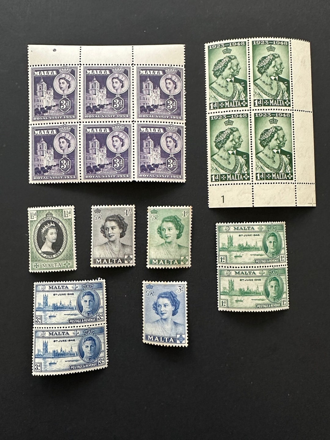 18 QEII and the Royals Portrayed on These Unused Stamps From Malta ...
