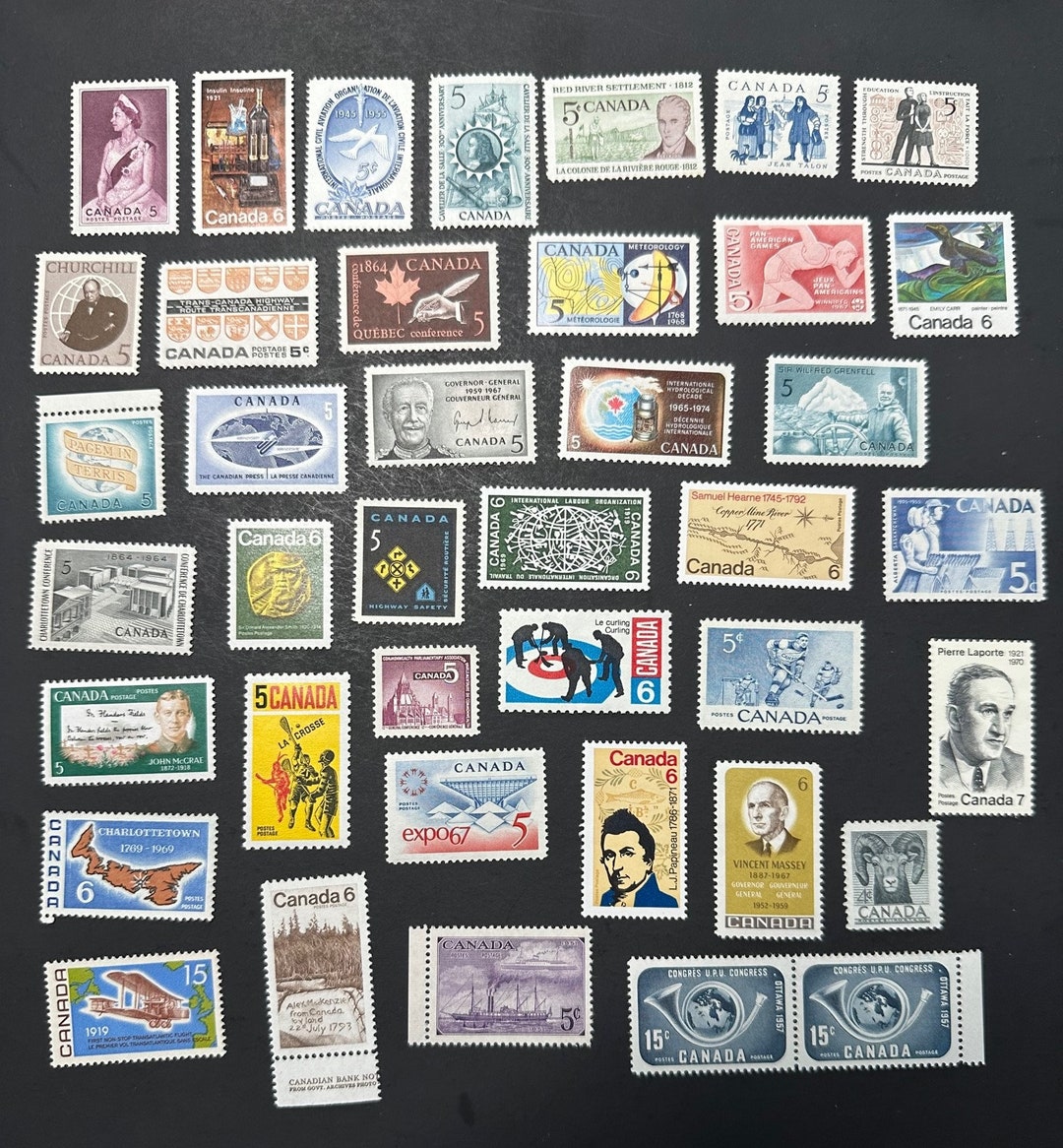 40 Canada Unused Stamps 1960s - Etsy