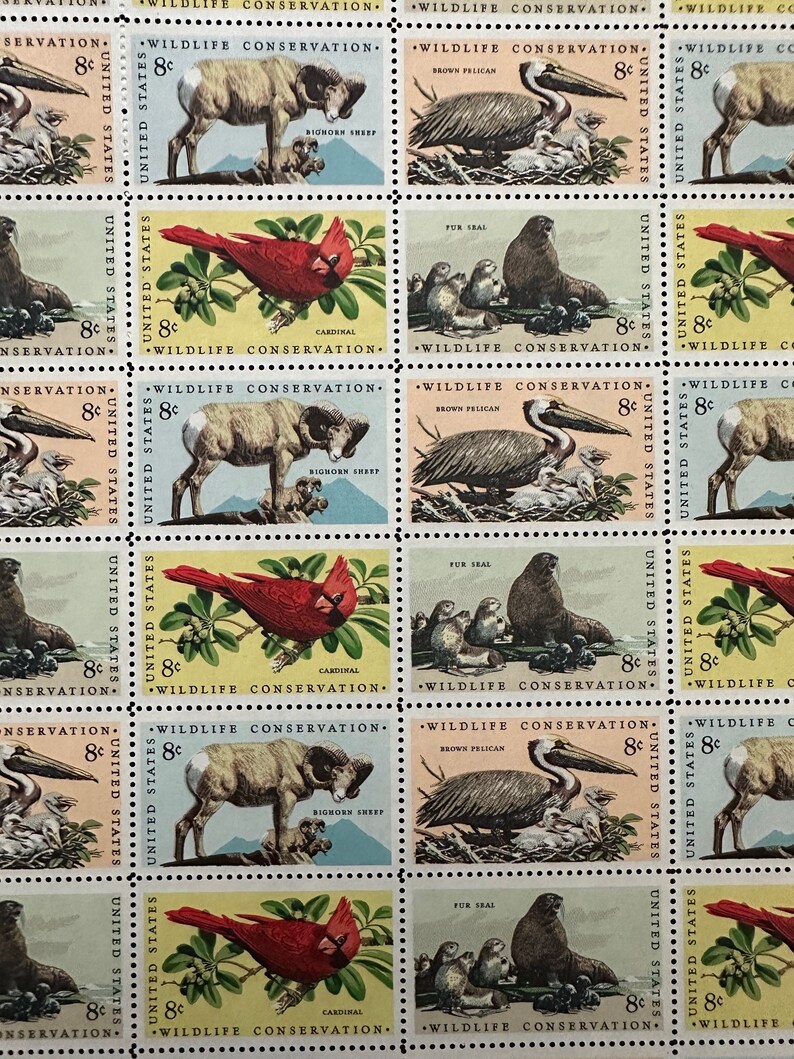 32 USA Mint Sheet of Wildlife Conservation Postage Stamps - Etsy