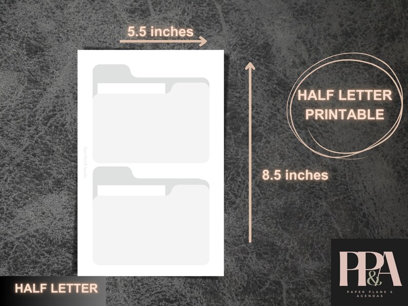 HALF LETTER Blank Large Inbox Digital Download Blank Box to Do List ...