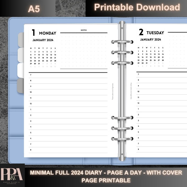 Full Page per Day Planner - Etsy