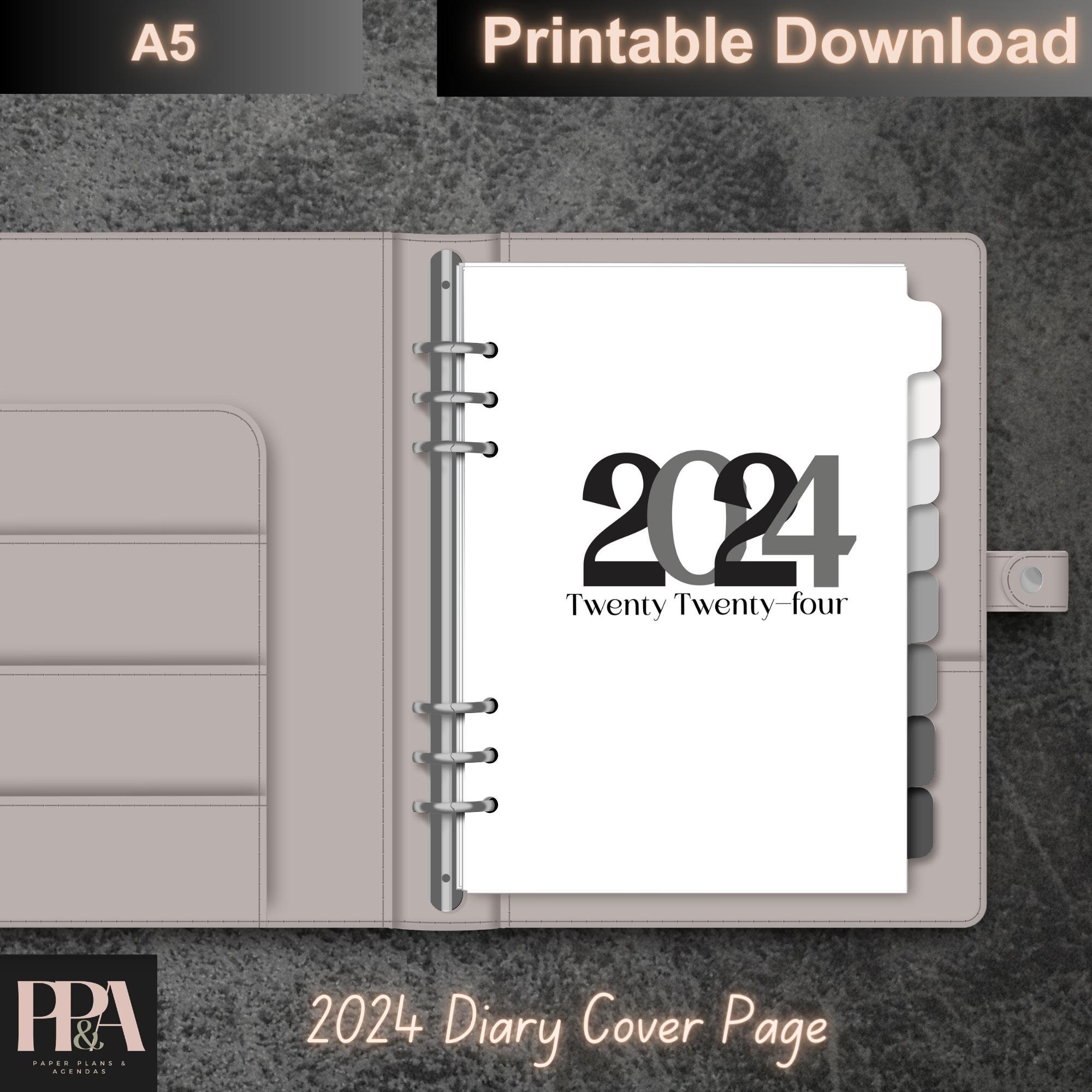 A5 2024 Weekly & Monthly Overview Diary Insert to Do Notes Planner ...