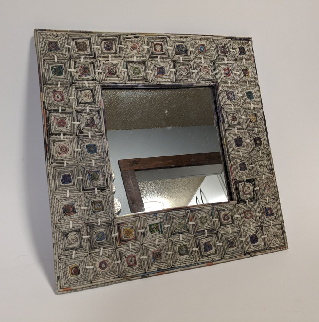 Rolled Paper Hand Crafted Mirror and Frame - Etsy