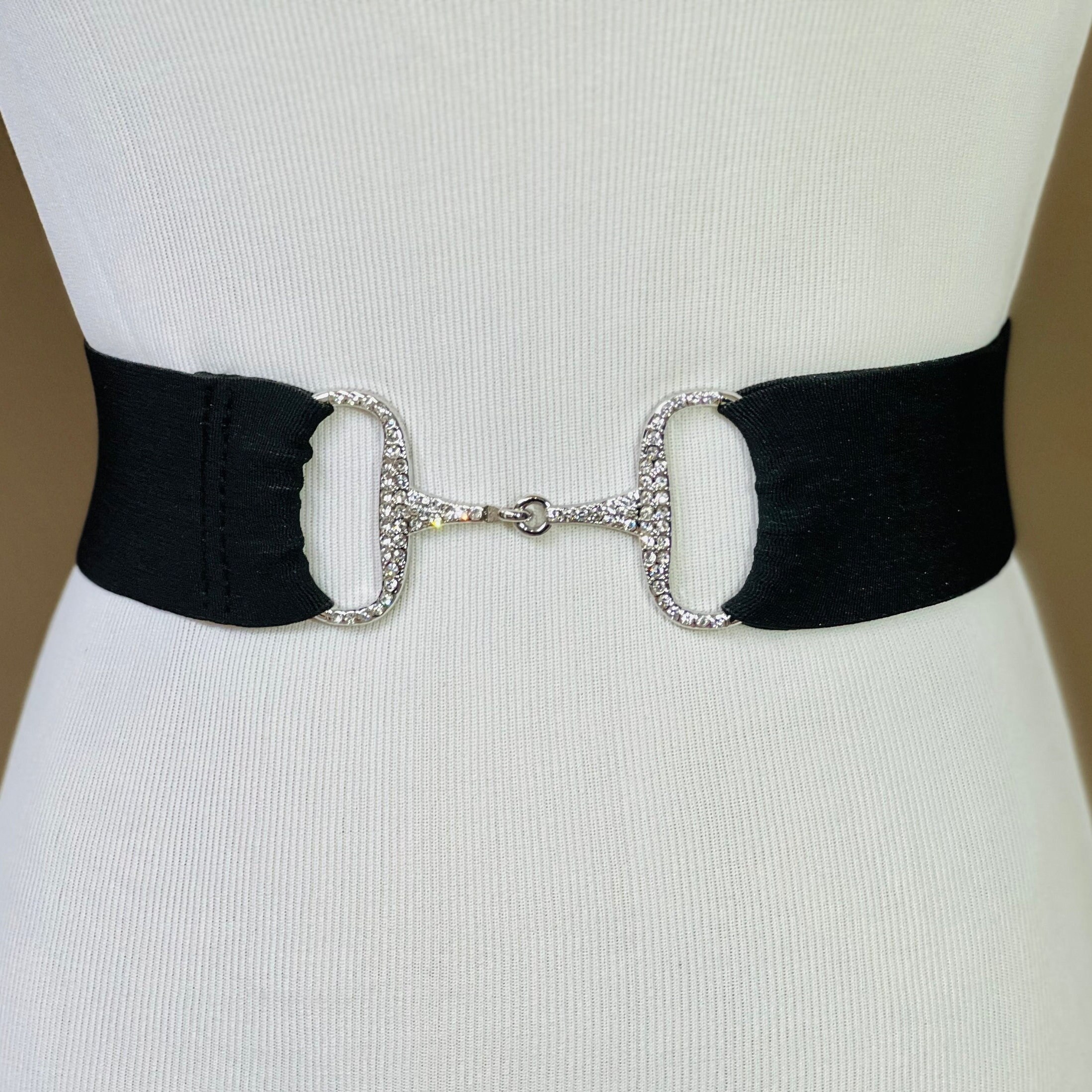 Elastic Snaffle Bit Belt 2 Elastic/2 Buckle Black or Green - Etsy